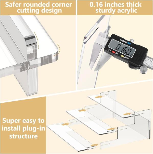 Quality Easy Assemble Clear Acrylic Display Shelf For Cupcake Cosmetics Perfume for sale