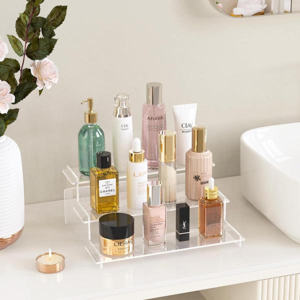 Quality Easy Assemble Clear Acrylic Display Shelf For Cupcake Cosmetics Perfume for sale
