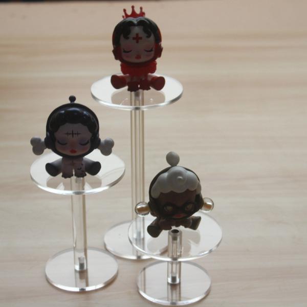 Quality Round Shape Assembled Transparent Acrylic Display Holder For Cosmetics Jewelry for sale