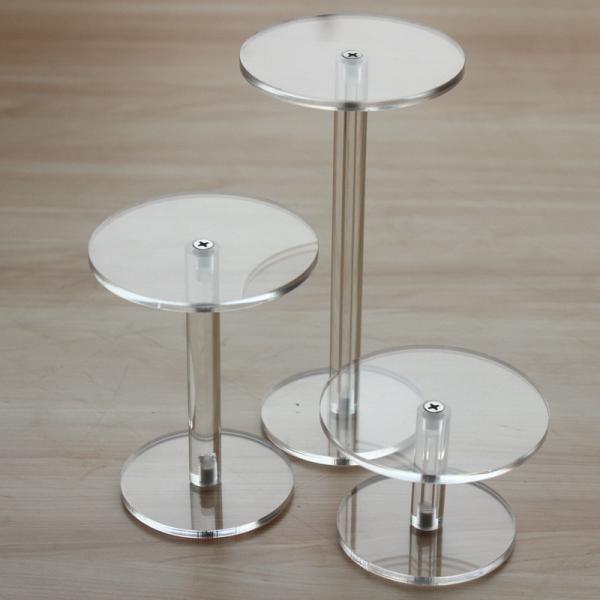 Quality Round Shape Assembled Transparent Acrylic Display Holder For Cosmetics Jewelry for sale