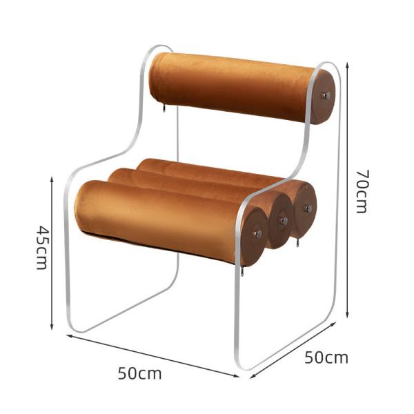 Quality Minimalist Assembled Custom Acrylic Furniture Acrylic Makeup Chair With Cushion for sale