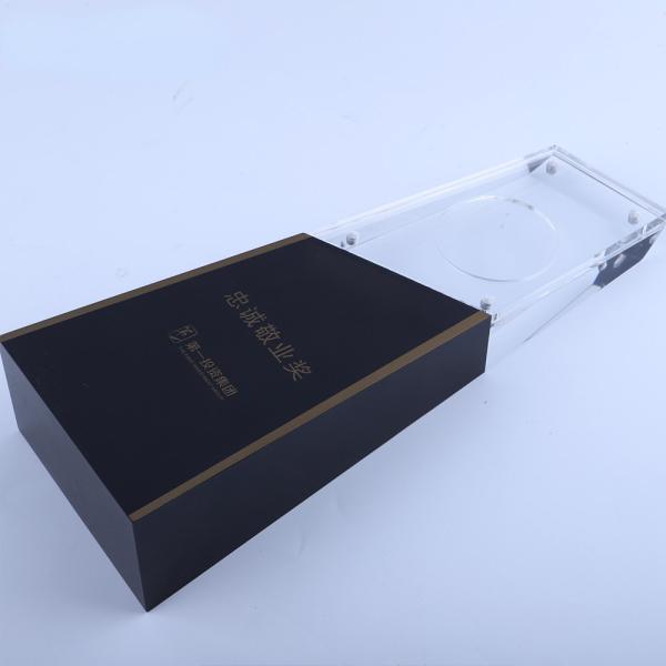 Quality Wholesale Acrylic Block Plexiglass Trophy Stand Coin Collection For Business for sale