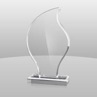 Quality Custom Transparent Flame Shape Acrylic Plaque Awards For Business Recognition for sale
