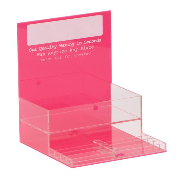 Quality Lipstick Nail Polish POS Acrylic Display Shelf , Plexiglass Cosmetic Display for sale