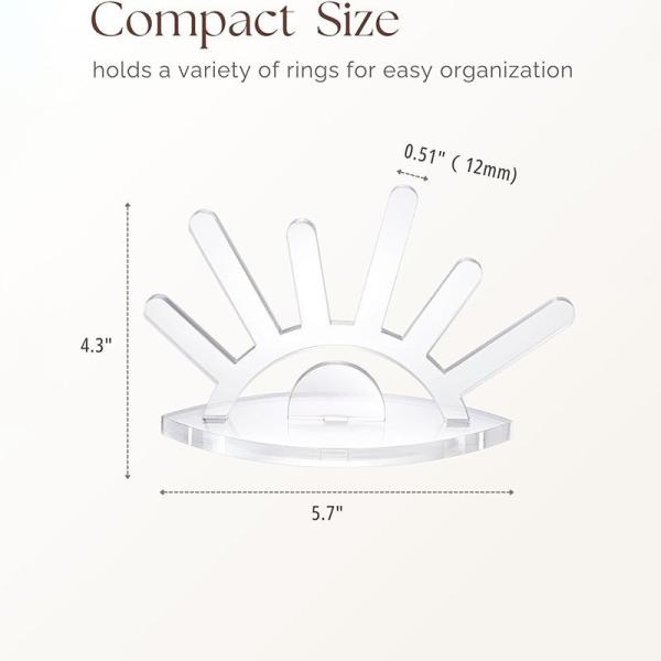 Quality Custom Color Acrylic Display Lucite Ring Holder Organizer For Jewelry Collection for sale