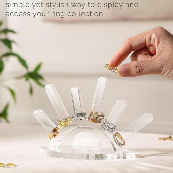 Quality Custom Color Acrylic Display Lucite Ring Holder Organizer For Jewelry Collection for sale