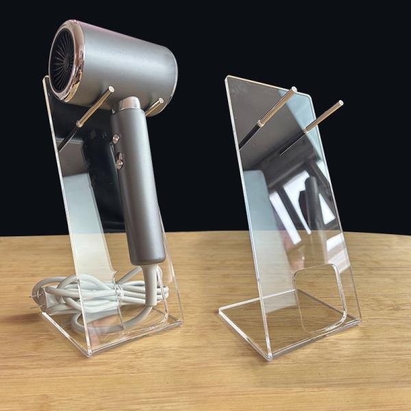 Quality L Shape Clear Acrylic Holder Plexiglass Dryer Display Stand 15x10x25 cm for sale