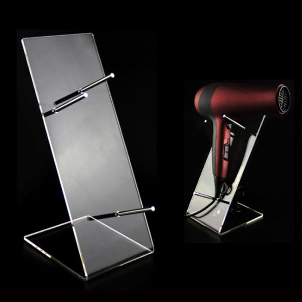 Quality L Shape Clear Acrylic Holder Plexiglass Dryer Display Stand 15x10x25 cm for sale
