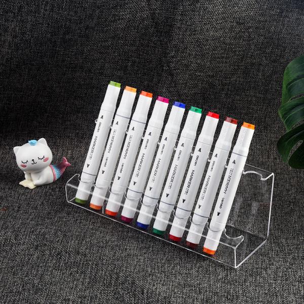 Quality Custom Clear Crayon Acrylic Holder Acrylic Pen Organizer For Study Or Drawing for sale