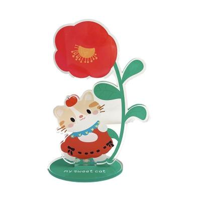 China Op maat gemaakt schattig en helder Acryl Desktop Stand met UV Printing als fotoraam en Acryl Note Holder for sale