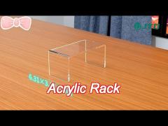 Mesa de comedor transparente acrílica en forma de T Piernas de color personalizado con base espesa