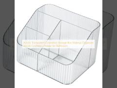 Acrylische transparante cosmetica opslagdoos make-up organisator acrylische cosmetica houder voor badkamer