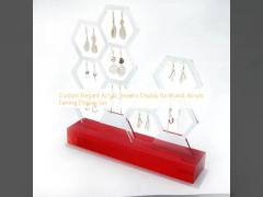 Custom Elegant Acrylic Jewelry Display  for Brand, Acrylic Earring Display Set