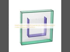 Multifunctional Wall Mounted Acrylic Photo Frame Acrylic Frame Shadow Box 30x30cm
