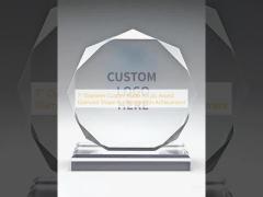 7'' Diameter Custom Made Acrylic Award Diamond Shape For Recognition Achievement