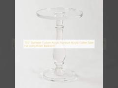 13.5'' Diameter Custom Acrylic Furniture Acrylic Coffee Table For Living Room Bedroom