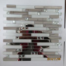 China aluminium profile mosaic tiles with glass for sale