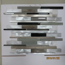 China aluminium profile mosaic tiles with glass for sale