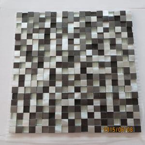China aluminium profile mosaic tiles with glass for sale