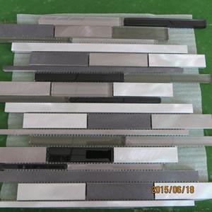 China aluminium profile mosaic tiles with glass for sale