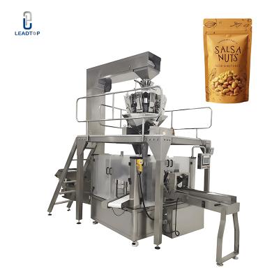 China Automatic Premade Bag Multihead Weigher Packaging Line for Peanuts Packing Machine Include Metal Detector/Code Printing for sale