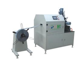 China PLJY109-500 Full Automatic Air Filter Diamond Mesh Spiral Pipe Center Crimping Machine for sale
