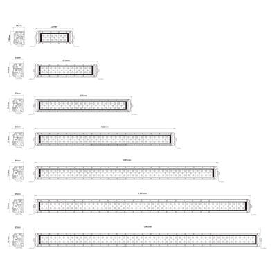 Cina Lente impermeabile Osram Emark R10 del riscaldamento della barra luminosa della barra luminosa principale doppia fila 1224w in vendita