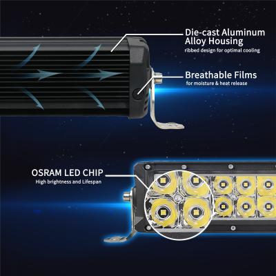 Cina Sistema di illuminazione principale doppia fila della barra luminosa OSRAM LED Chip Truck Light Bar Offroad in vendita