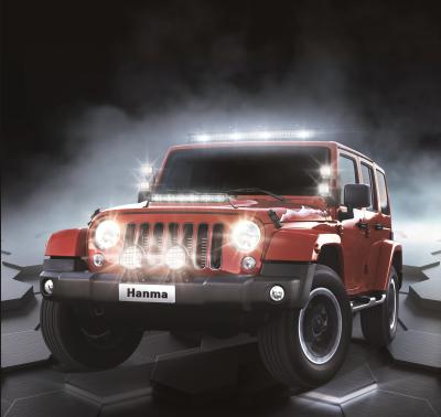 Cina Luci fuori strada rotonde 9600lm ambrato di HANMA 16PCS 18cm LED per SUV ATV UTV in vendita