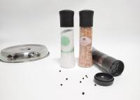 China 350ml Refillable Plastic Salt and Pepper Grinder Mill Clear High Durability for sale