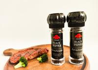 China Custom Color Plastic Pepper Grinders with Glass Bottle - High Durability Spice Grinder for Herbs and Nuts for sale