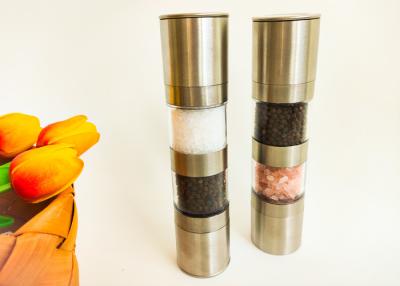 China Silver Handle Ergonomic Design For Easy Grip Stainless Steel Pepper Grinders for sale