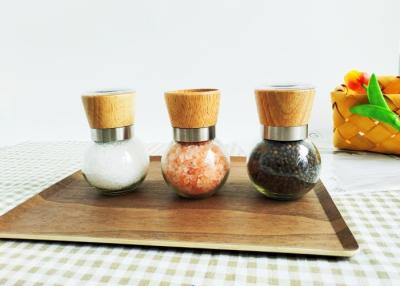China Glasblauwe peperkorenmalen met ronde glazen potten Te koop