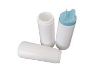China Plastic Opaque White Spice Jar 500ml with Butterfly Cap Refillable Custom Label for sale