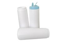 China Plastic Opaque White Spice Jar 500ml with Butterfly Cap Refillable Custom Label for sale