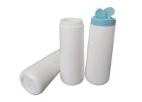 China Plastic Opaque White Spice Jar 500ml with Butterfly Cap Refillable Custom Label for sale
