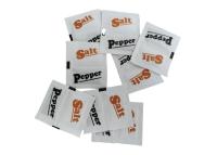 China Custom Salt and Pepper Condiment Packets 0.5g Salt 0.1g Pepper Single Use Disposable for sale