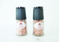 China Adjustable Manual Refillable Spice Grinder 200ml Glass Plastic Ceramic High Durability for sale
