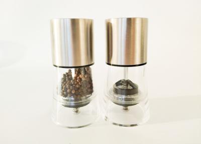 China Premium Sleek Stainless Steel Effortless Grinder For Salt And Pepper for sale