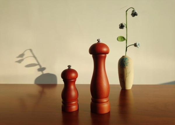 Quality Adjustable Roman Columns Classic Wooden Mill Salt And Pepper Grinder Set Fine for sale