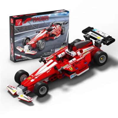 Китай 2 in 1 Pull Back F1 Building Blocks Toys DIY Bricks Car Toy Pull Back F1 Formula 1 Building Toys with 228 PCS продается