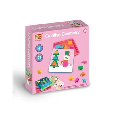 Китай 3 In 1 Creative DIY Geometry Board Toys For Children Montessori Kids Educational Puzzle Sets Plastic Geometry Toy With ASTM продается