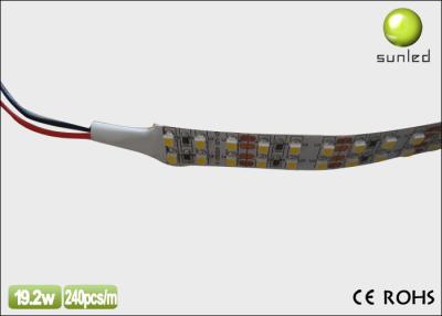 Cina Doppi lampade fluorescenti principali flessibili bianche calde di fila SMD 3528 240 LED/m. in vendita