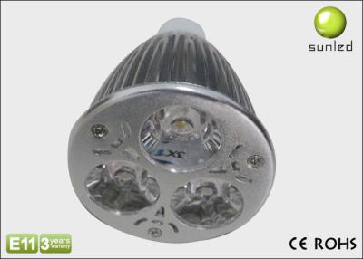 Cina 3 CC 12V GU10, MR16, E11 RGB o lampade principali bianche del punto, di x 2W mettere in luce di alluminio 500LM in vendita