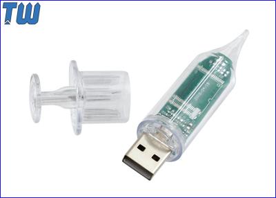 Transparent Plastic Syringe USB Pen Drive Hospital Promotional