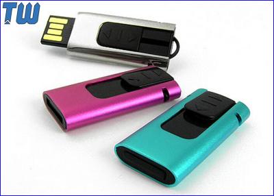 China Slide Type USB Pen Thumb Drive 4GB Rectangle Design Curved Edge for sale