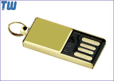 China Tiny Delicate Glossy Golden Metal 4GB Flash Drive Free Key Ring for sale
