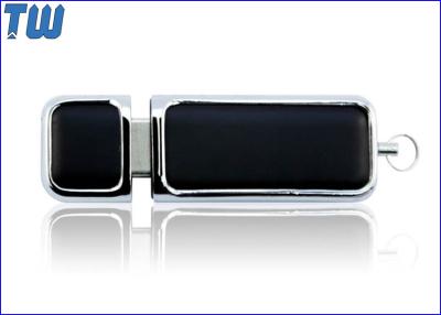 China PU Leather Cover 64GB USB Flash Drives Smooth Edge Fine Touch for sale