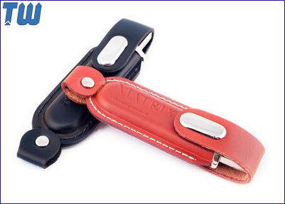 China Full Leather Bulk 16GB USB Disk Stick Price Buckle Cap Custom Logo for sale