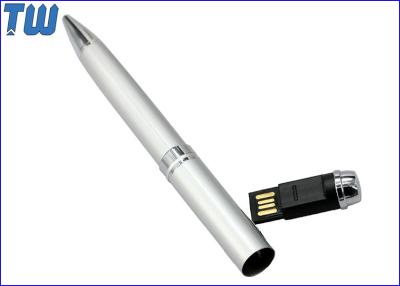 China Smooth Hand Writing Pen 32GB Pendrives Stick Full Metal Separate Memory for sale